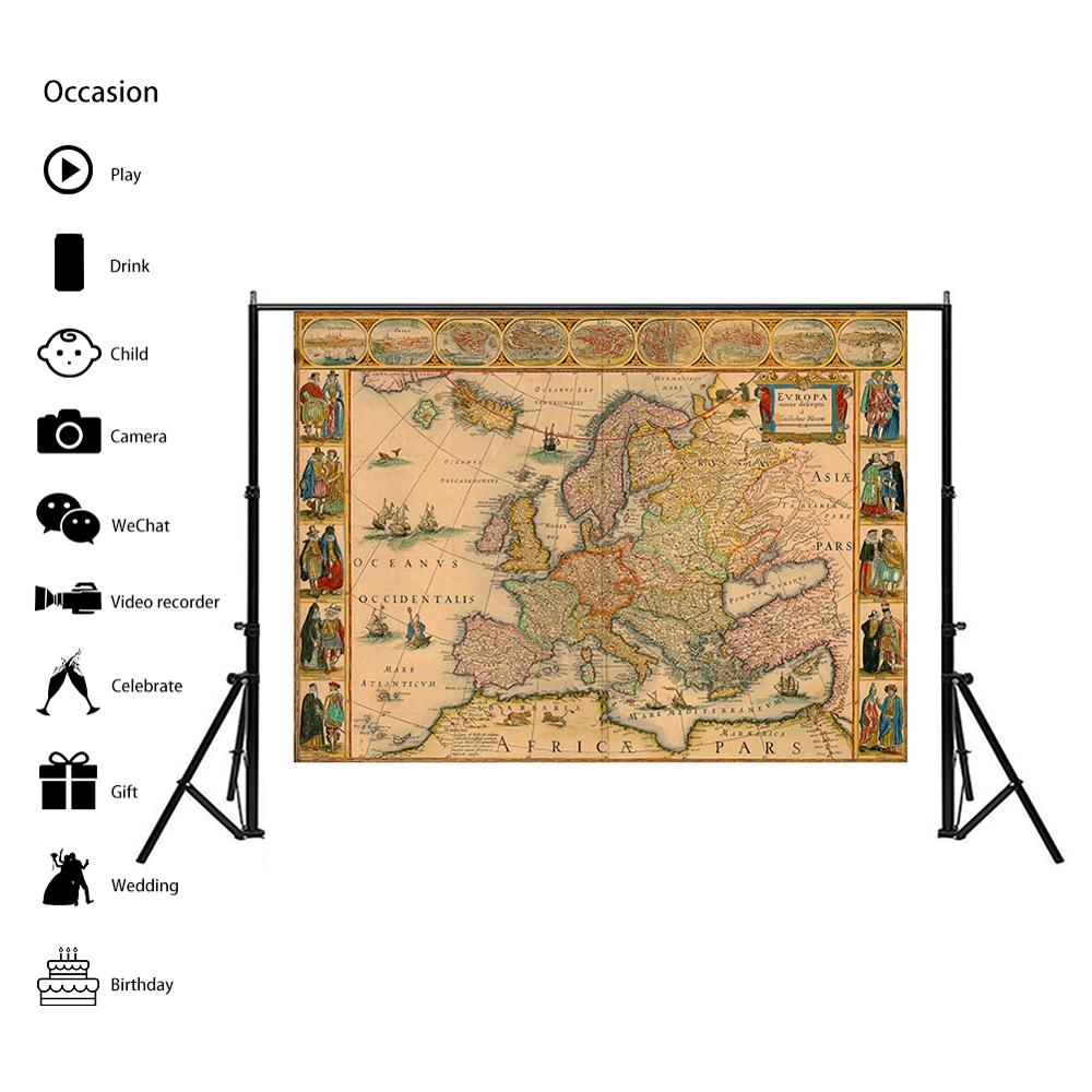 Vintage European Map 150x100cm Medieval Decorative... – Vicedeal