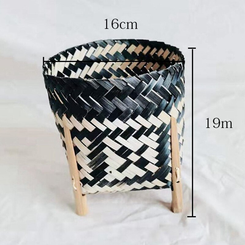 Plant Stand Hand Geweven Rotan Stro Mand Voor Plan... – Grandado