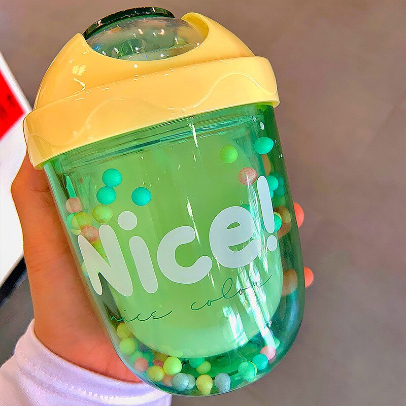 300Ml Water Flessen Met Stro Leuke Plastic Drinkbe... – Grandado