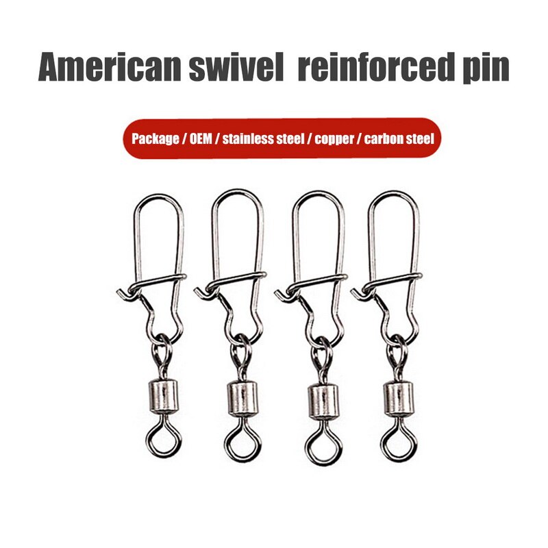 50Pcs 2 #4 #6 #8 #10 #12 #14 # Rvs Vissen Connecto... – Grandado