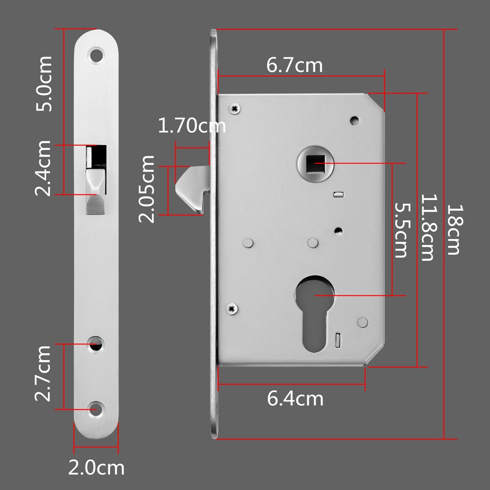 Sliding Door Lock Brass Lock Core Stainless Steel ... – Grandado
