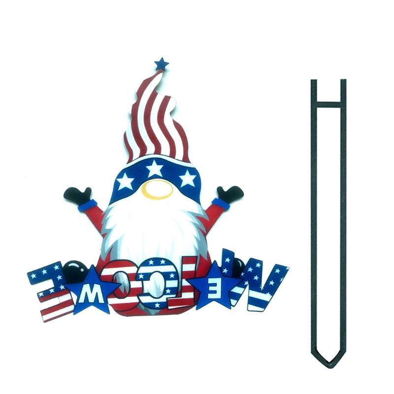 Cute Metal Garden Gnomes Statue Art Dwarf Decor Or... – Grandado