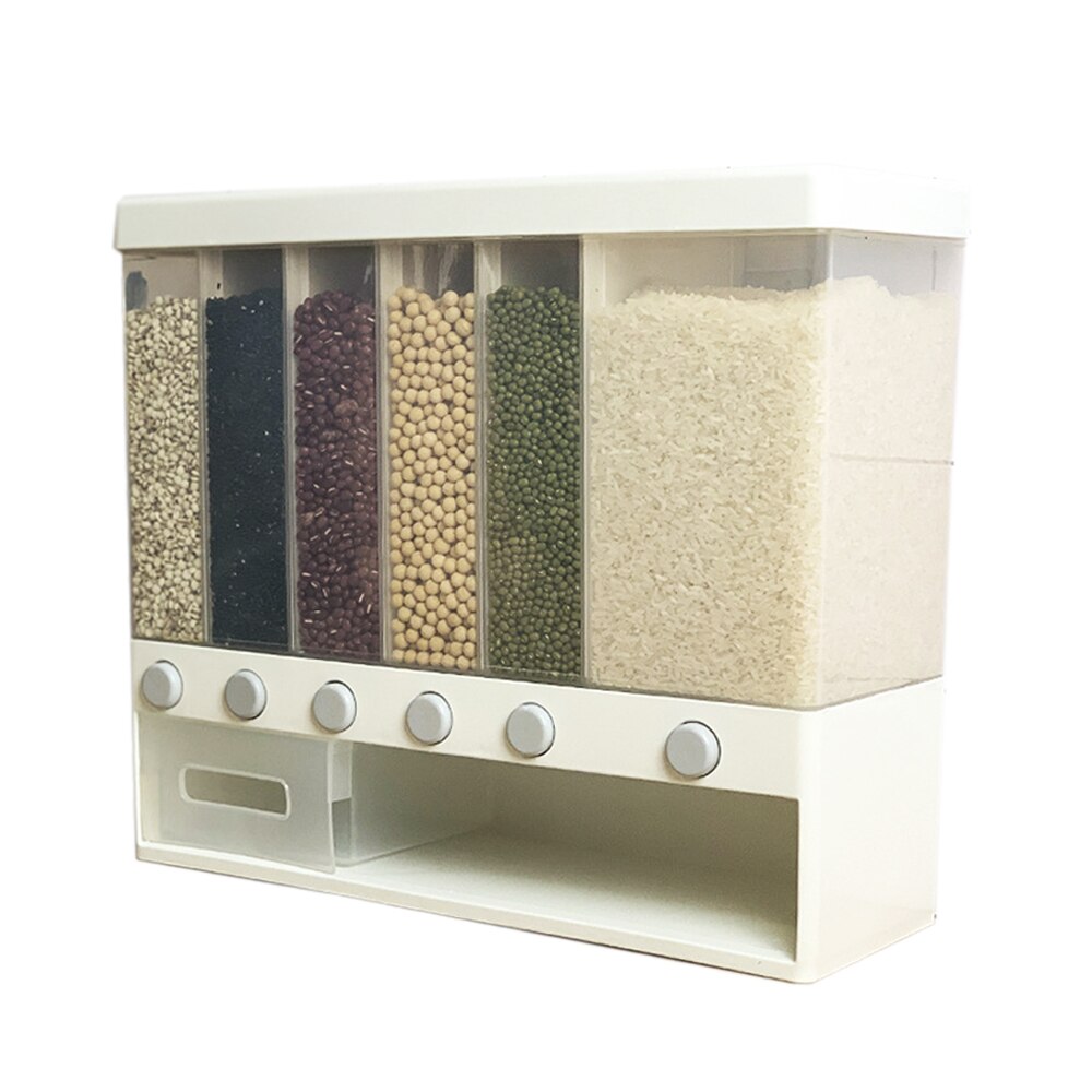 Moisture Proof Wall Mounted Cereal Dispenser 6 Gri... – Vicedeal