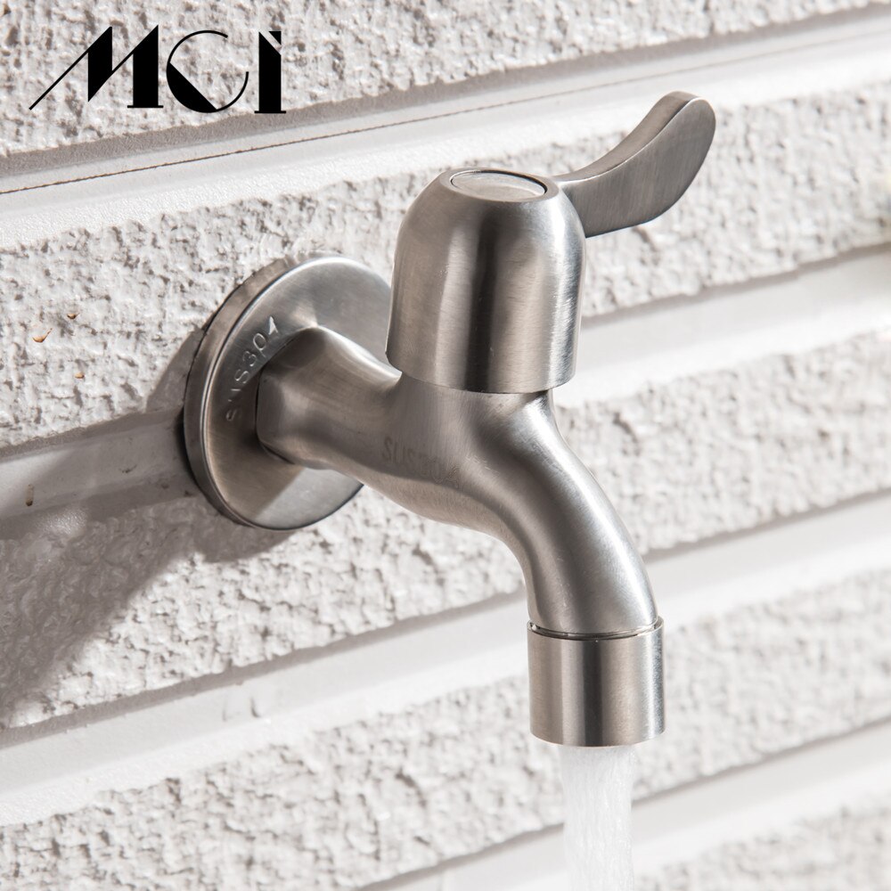 304 Stainless Steel Wall Mount Bathroom Faucet Gar... – Vicedeal