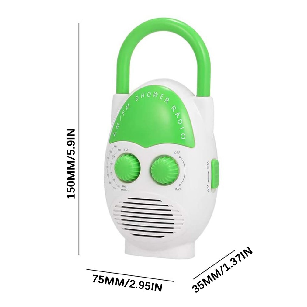 Shower Radio Mini Speaker AM FM Hanging Shower Rad... – Grandado