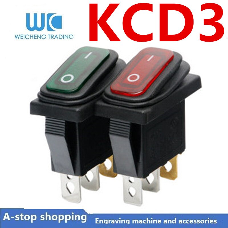 KCD3 Dustproof Oilproof Waterproof Rocker Switch T... – Grandado