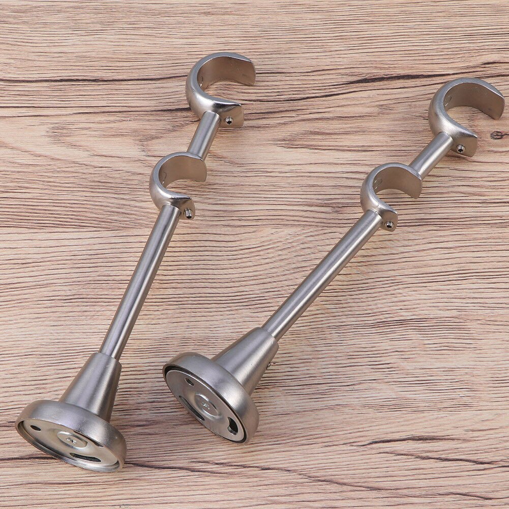 20mm/25mm Double Curtain Rod Brackets Drapery Pole... – Grandado