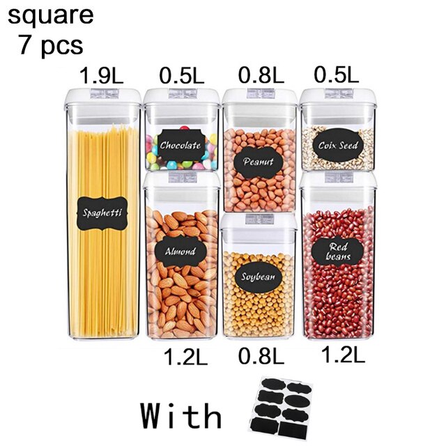 Multi-capacity Plastic Food Storage Box Snacks Dri... – Grandado