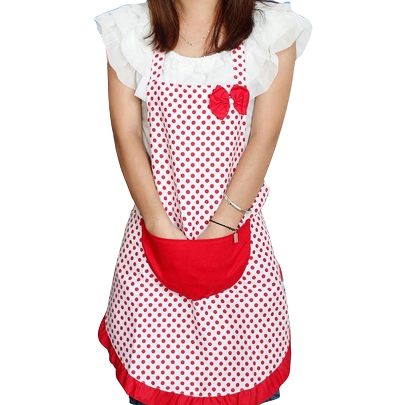 Cotton Dot Kitchen Apron Woman Cooking Salon de Pi... – Vicedeal
