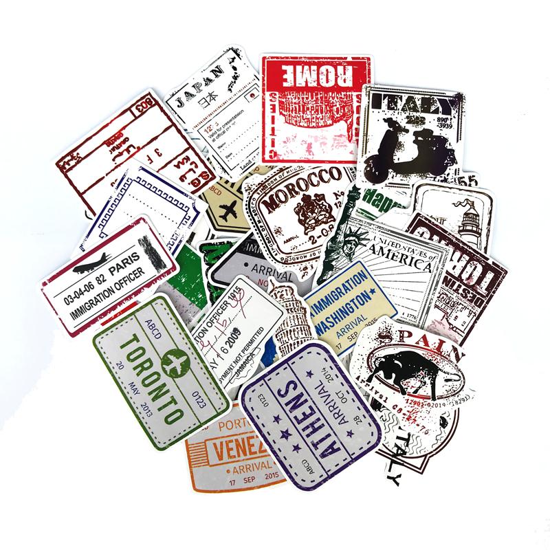 60pcs/lot Postmark Stamp Style Stickers of Popular... – Grandado
