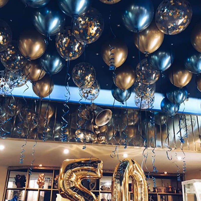 20 stk bursdagsdekor metalliske ballonger måke kon... – Grandado