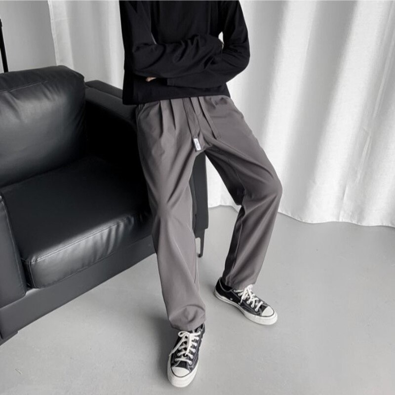 Autumn Straight Casual Pants Men's Solid Color Bus... – Vicedeal