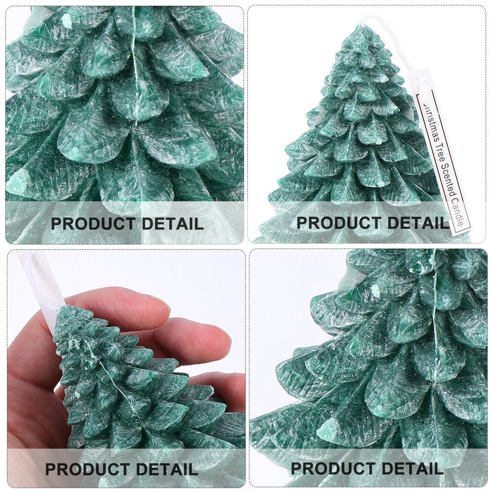 1Pc Candle Christmas Tree Wax Candle Exquisite Chr... – Grandado