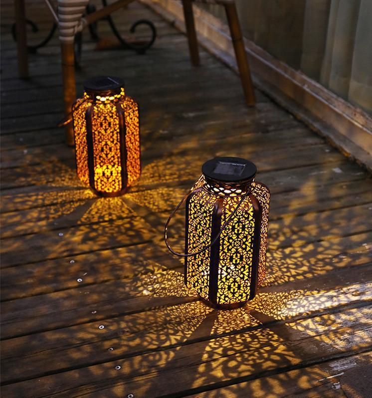 Led Solar Lantaarn Outdoor Solar Metalen Opknoping... – Grandado