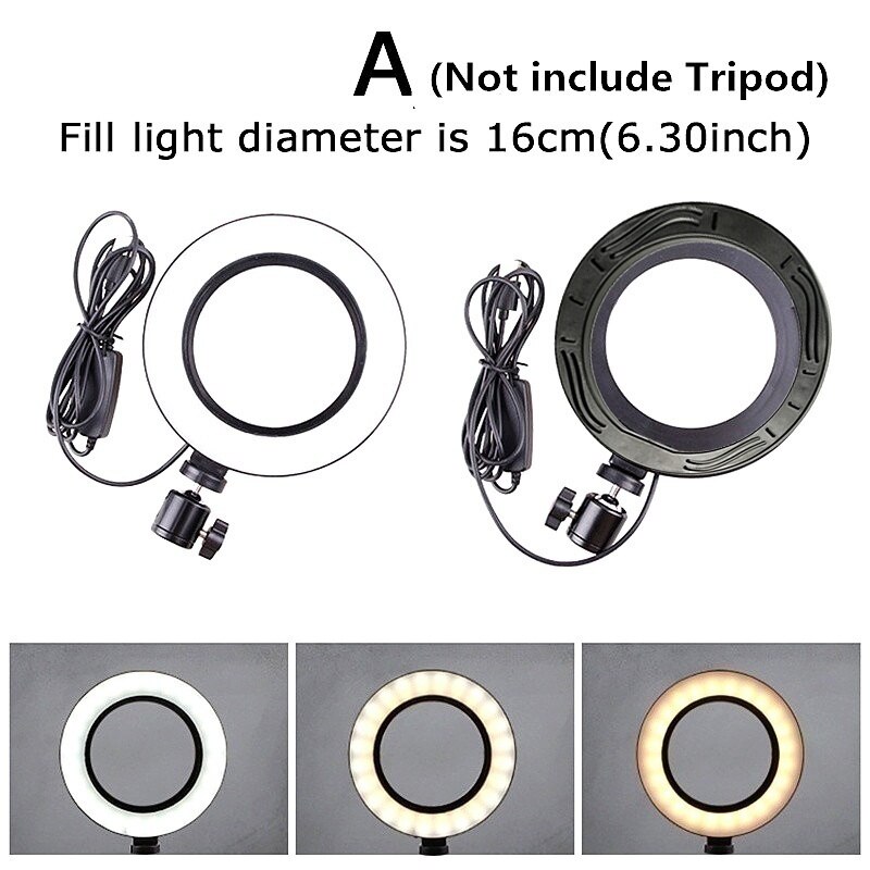16/26cm Led Ring Light Tripod Light Led Ring Light... – Vicedeal