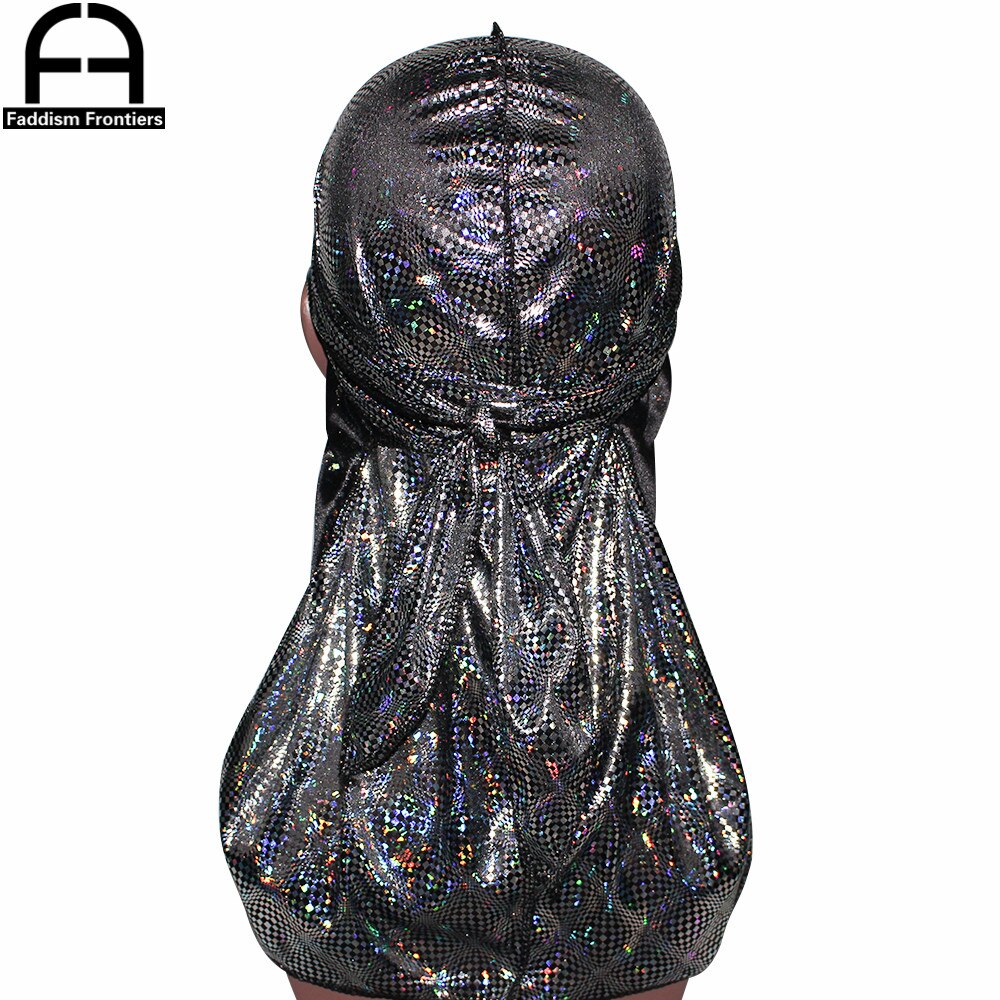 Reflective Lattice Men Silk Durag Long Straps Silk... – Vicedeal
