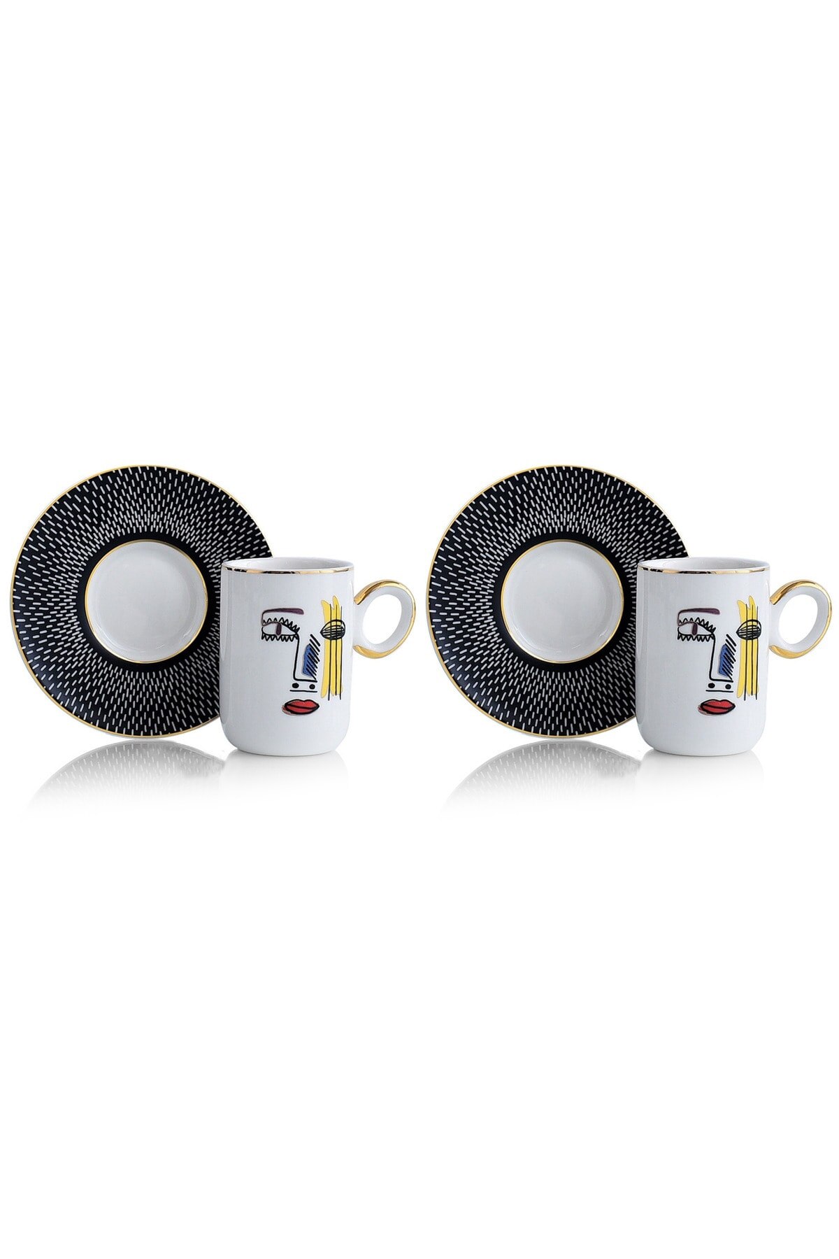 Porcelain Picasso Faces Coffee Cup Set Turkish Cof... – Grandado