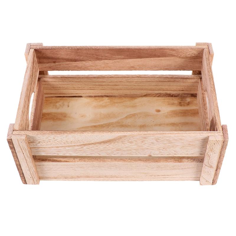 1pc Wood Storage Box Vintage Wood Storage Basket W... – Grandado