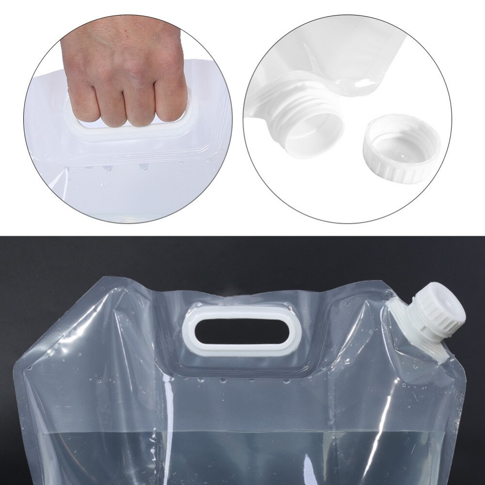 10L PVC Water Bag Foldable Transparent Drinking Wa... – Grandado