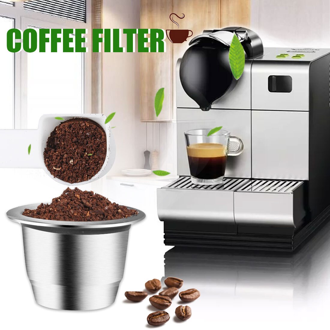 Nespresso Herbruikbare Koffie Capsule Rvs Hervulba... – Grandado