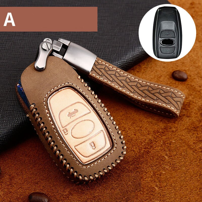Leather Car Key Holder Cover Case For Subaru XV BR... – Grandado