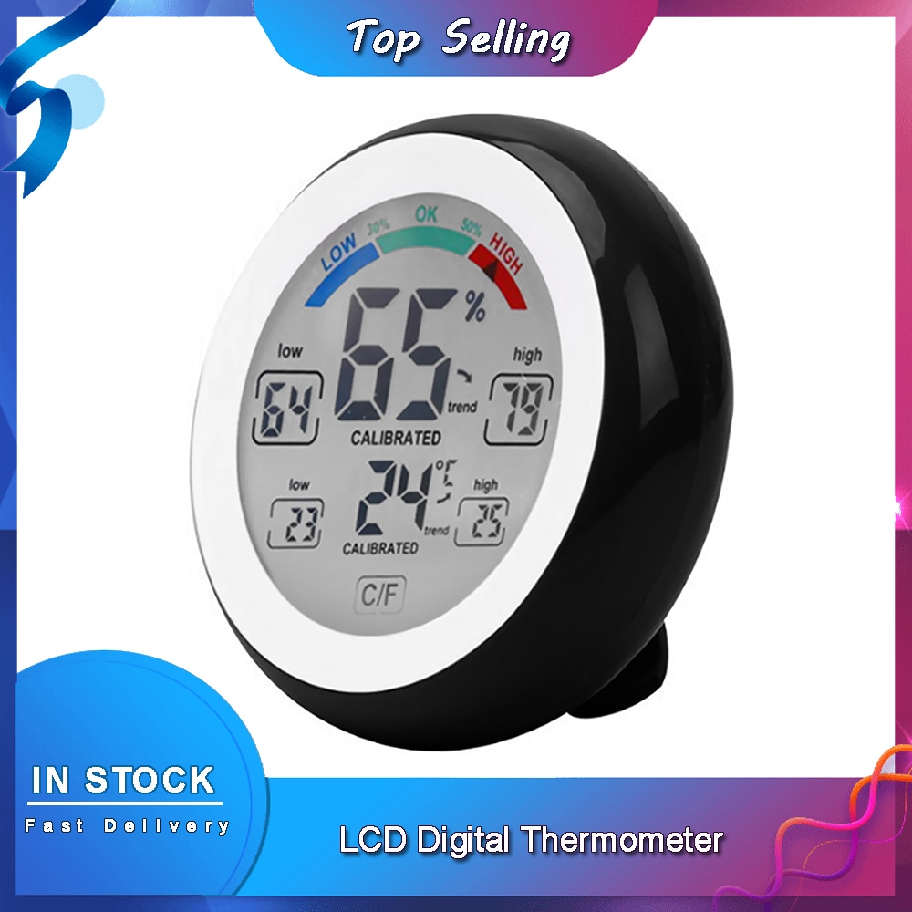 Multifunctionele Lcd Digitale Thermometer Ronde To... – Vicedeal