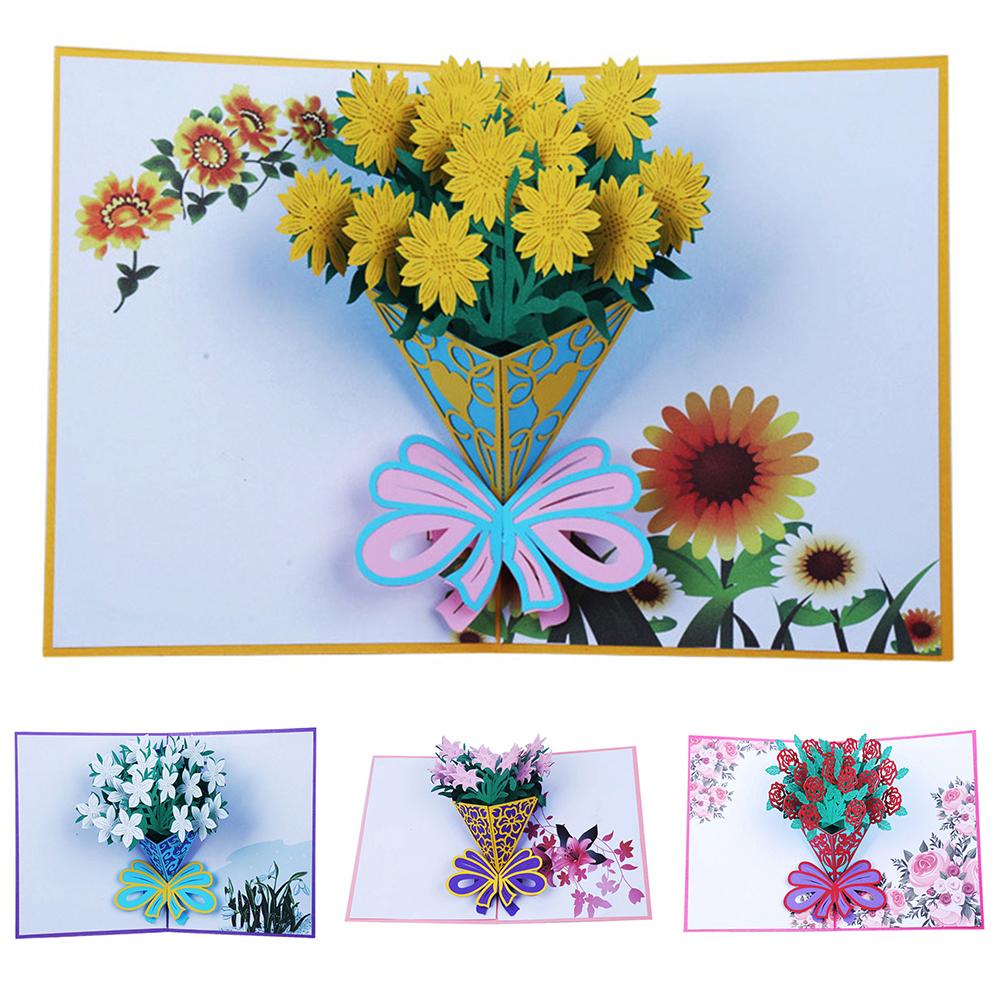 Pop Up Card 3D Pop Up Flower Greeting Card Thanksg... – Grandado