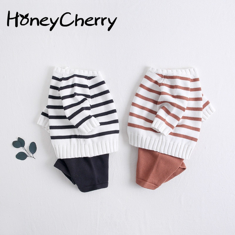 Girls Clothing Sets Pure Cotton Knit Suit Long Sle... – Grandado