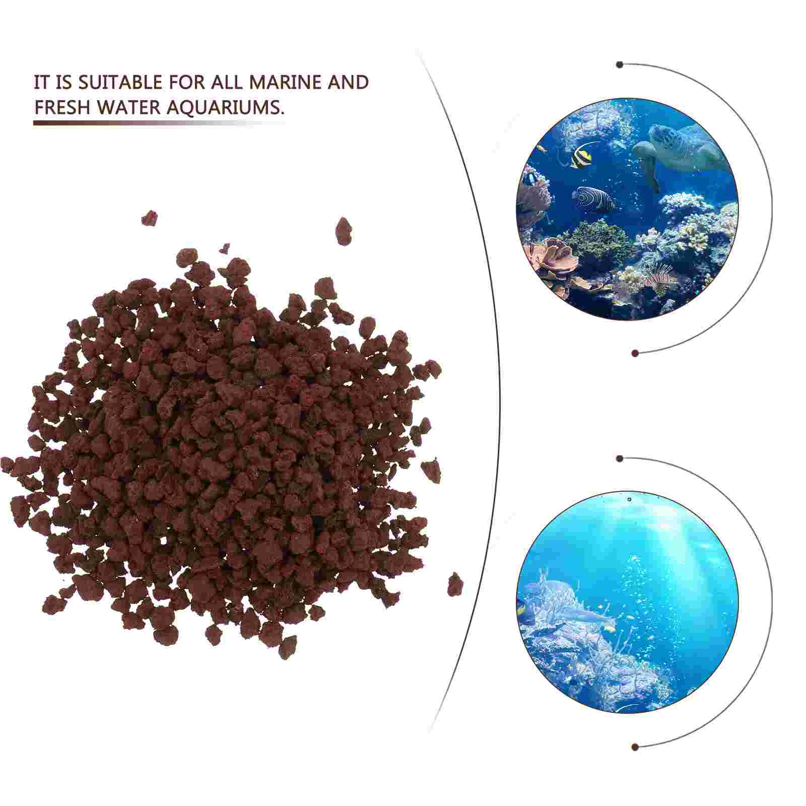 500g Aquarium Volcanic Rocks Fish Tank Ornament Fi... – Grandado