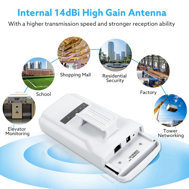 2 Pcs Wireless WiFi Bridge Outdoor CPE Router WIFI... – Vicedeal
