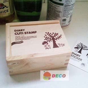 15pc/ box Lovely Girl & tree wooden stamp set DIY ... – Grandado