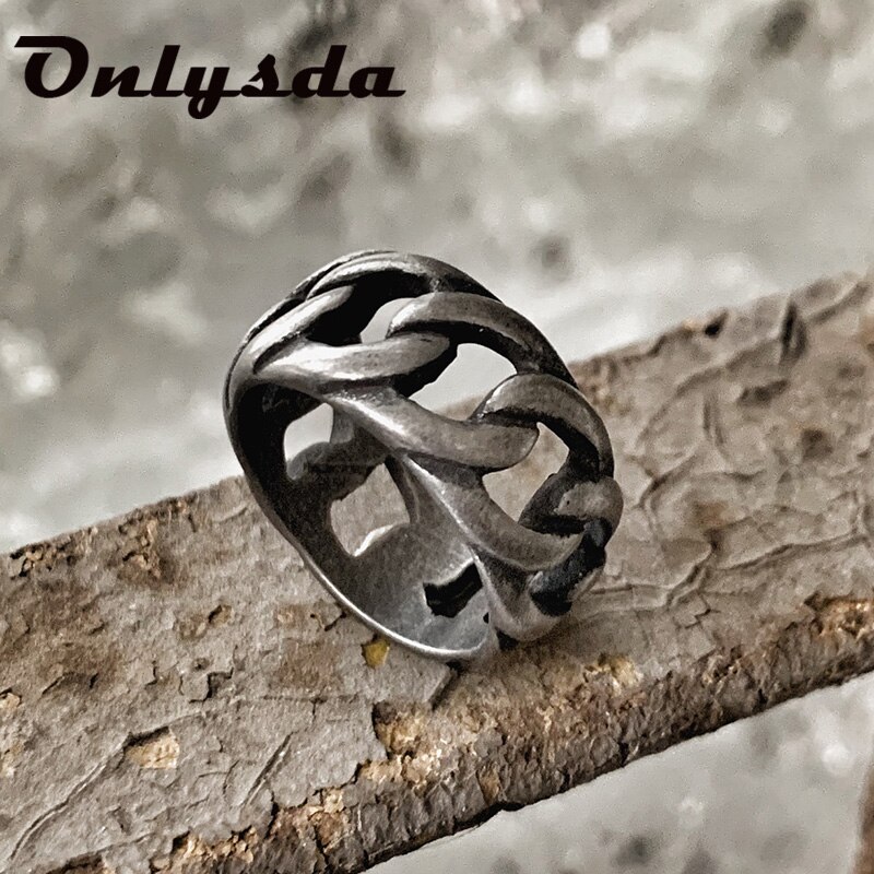 Cool Stainless Steel Men Ring Spinner Retro Chain ... – Grandado