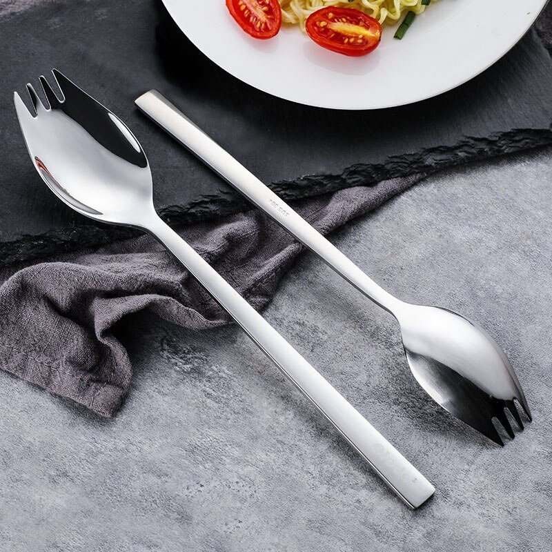 Stainless Steel Spoon 2 In 1 Dinner Spoon Fruit Fo... – Grandado