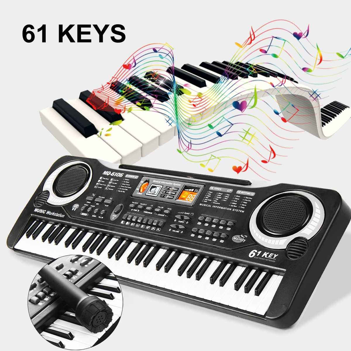 SENRHY 61 Keys Digital Music Electronic Keyboard K... – Grandado