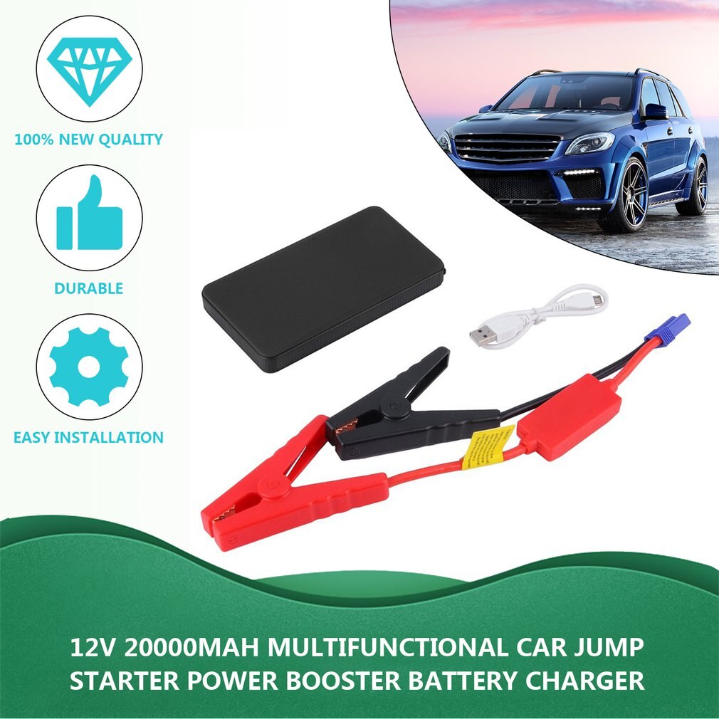 12V 20000mAh Mini Portable Multifunctional Car Jump Starter Power ...