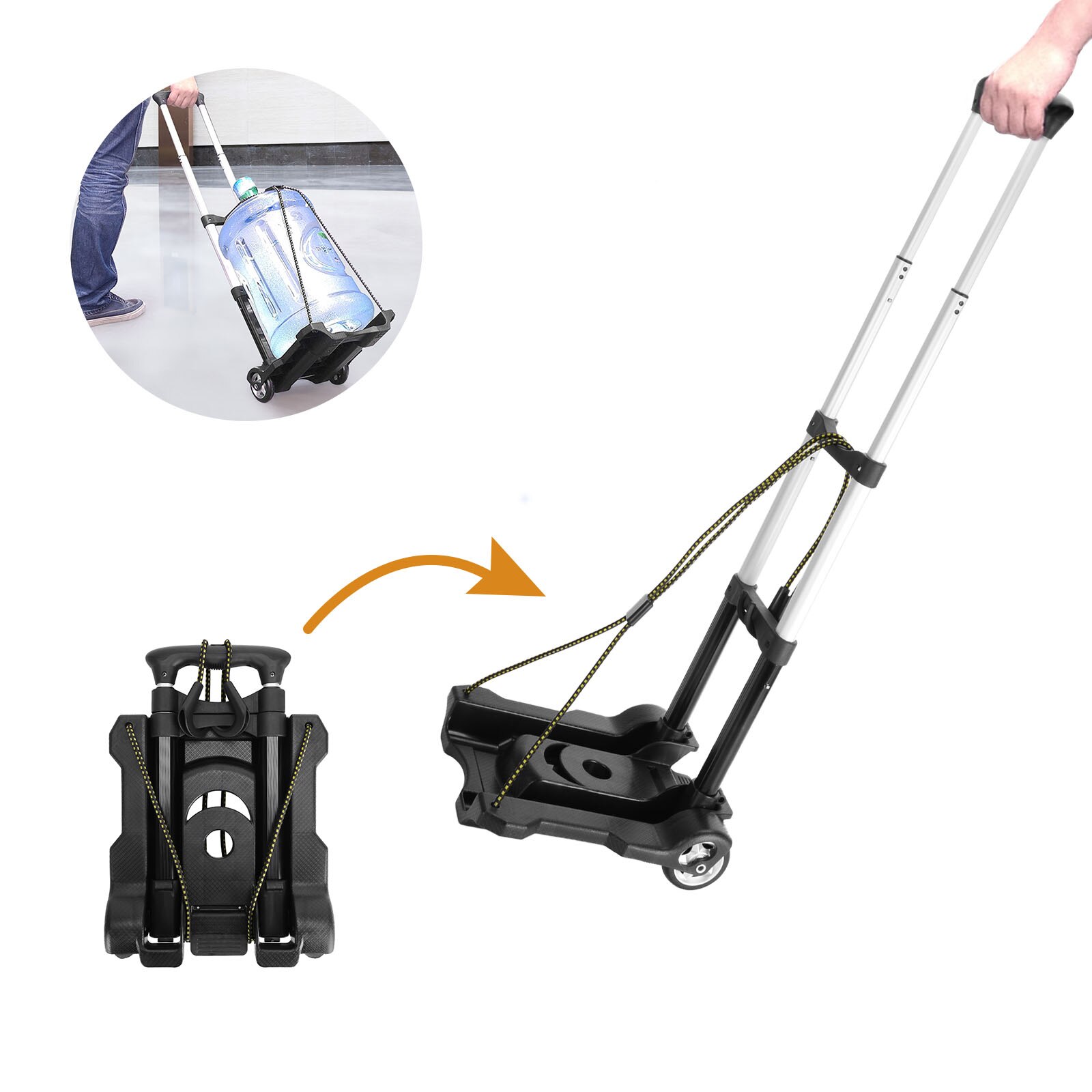 Portable Foldable Folding Trolley Aluminum&Plastic... – Grandado