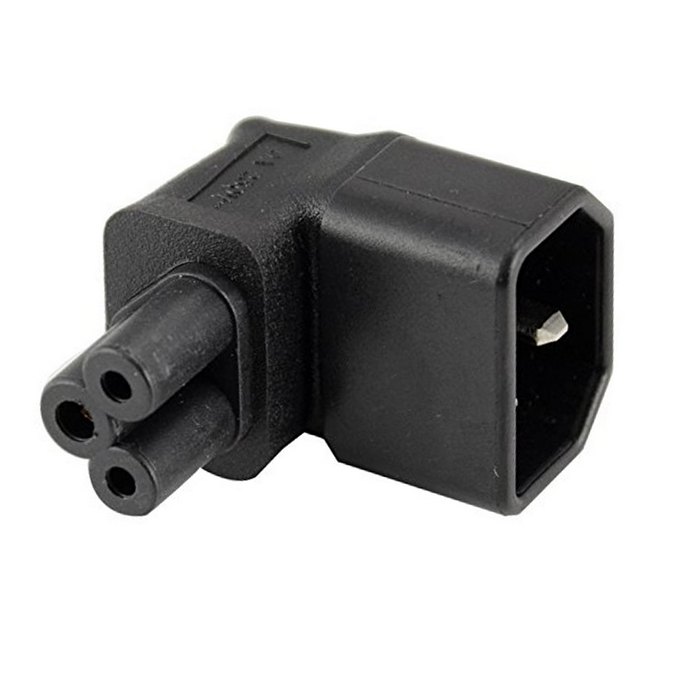 C 14 IEC 90 Degree Adapter 3 Poles Male C14 to C 5... – Grandado