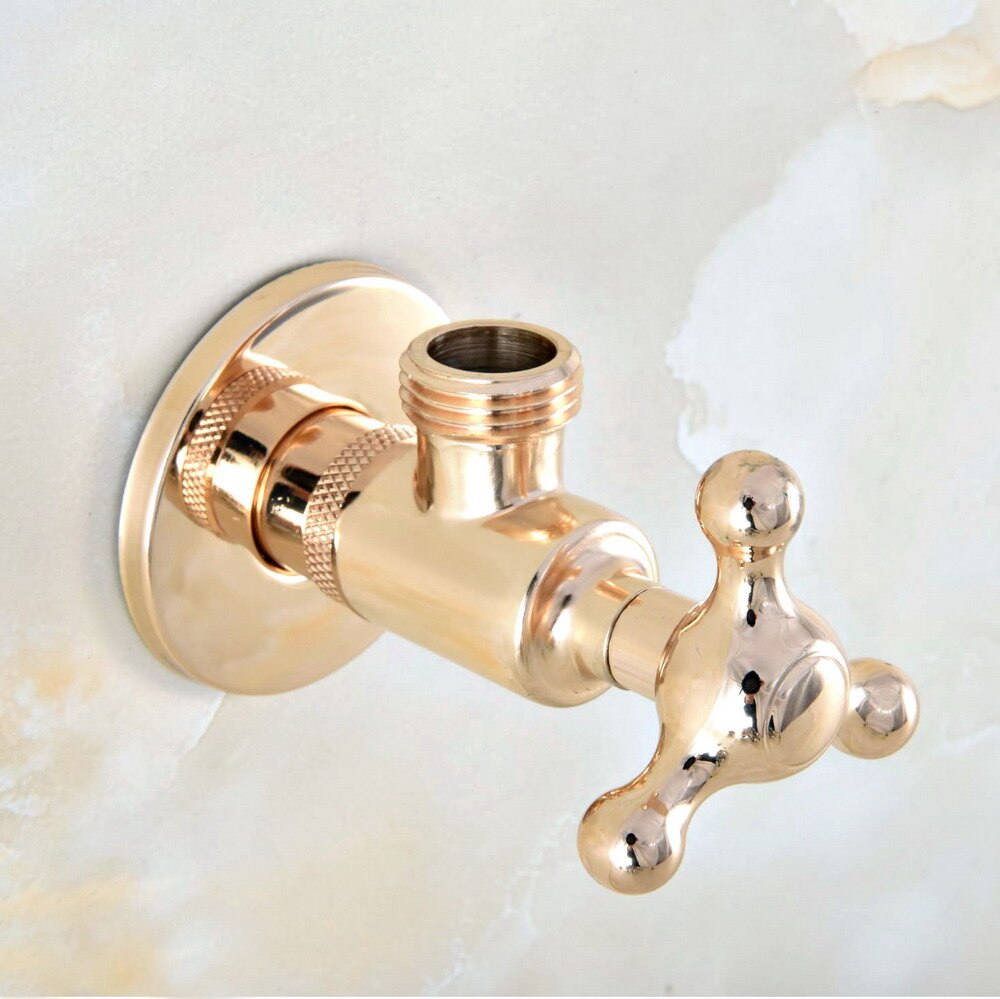 1Pcs Gold Color Brass Bathroom Faucet Angle Stop V... – Vicedeal