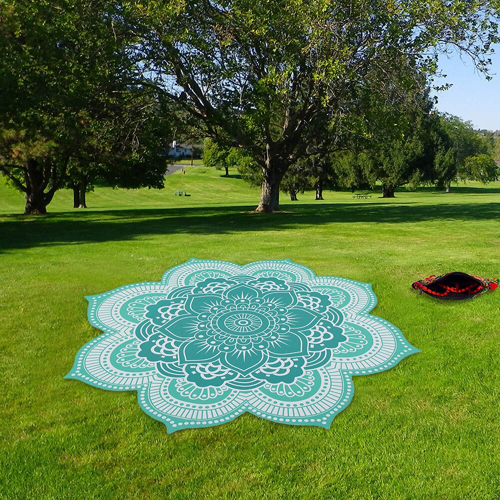 140X140Cm Ronde Indian Mandala Tapijt Muur Decor O... – Vicedeal