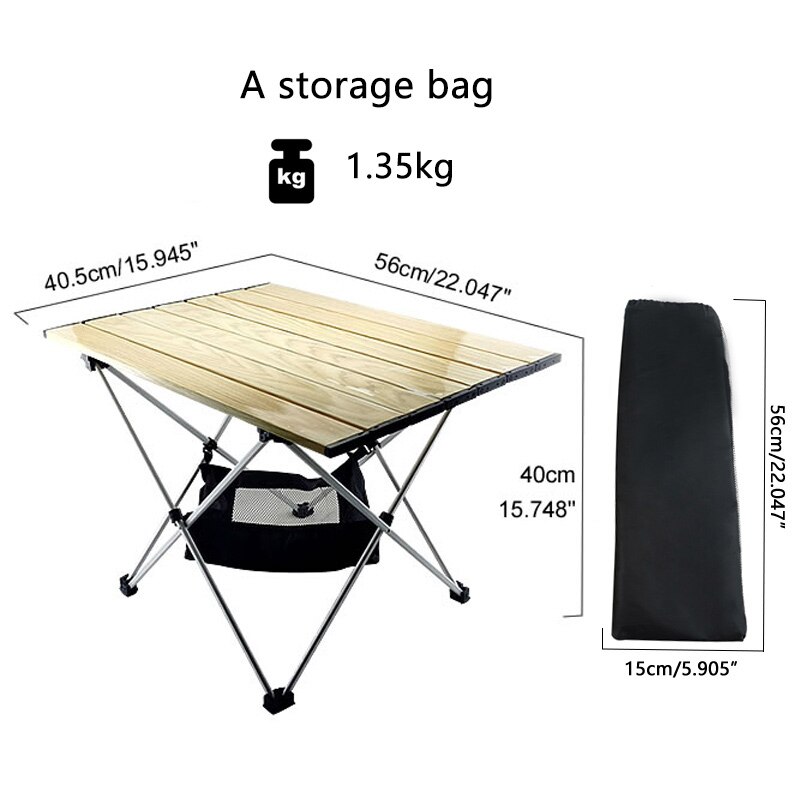 Foldable Camping Table Portable Metal Camping Dini... – Grandado