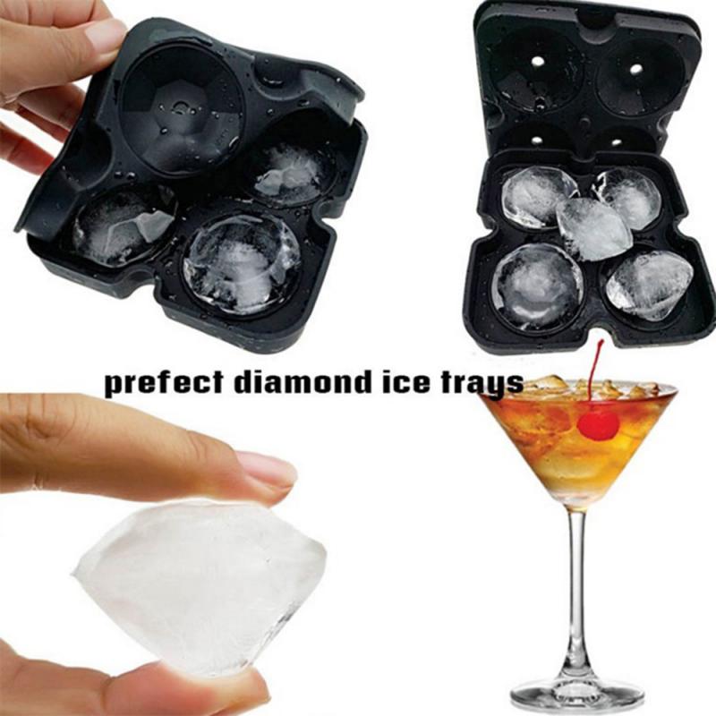 4 Grids Diamond Patroon Ice Cube Maker Siliconen M... – Grandado