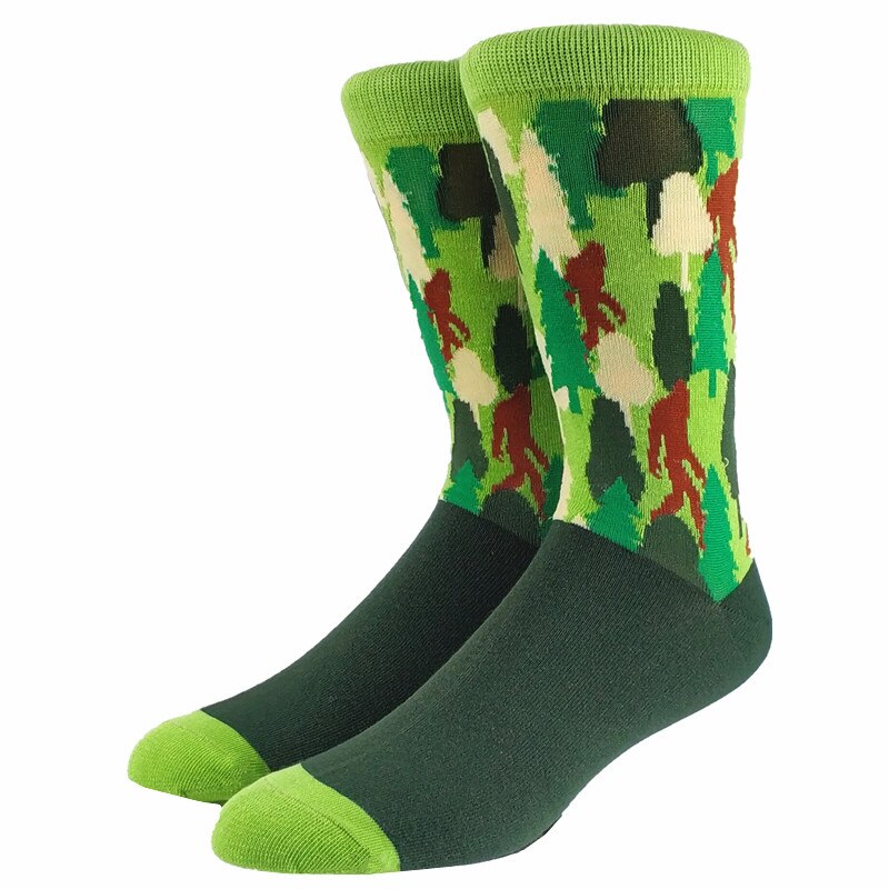 Happy Funny Monkey Dinosaur Sloth Men High Socks – Vicedeal