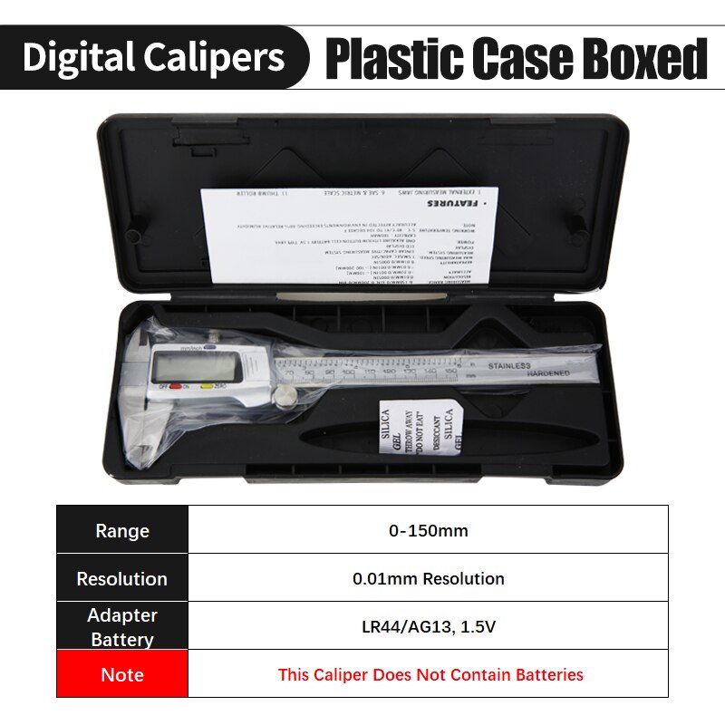 SQ Electronic Digital Caliper Metal Stainless Stee... – Grandado