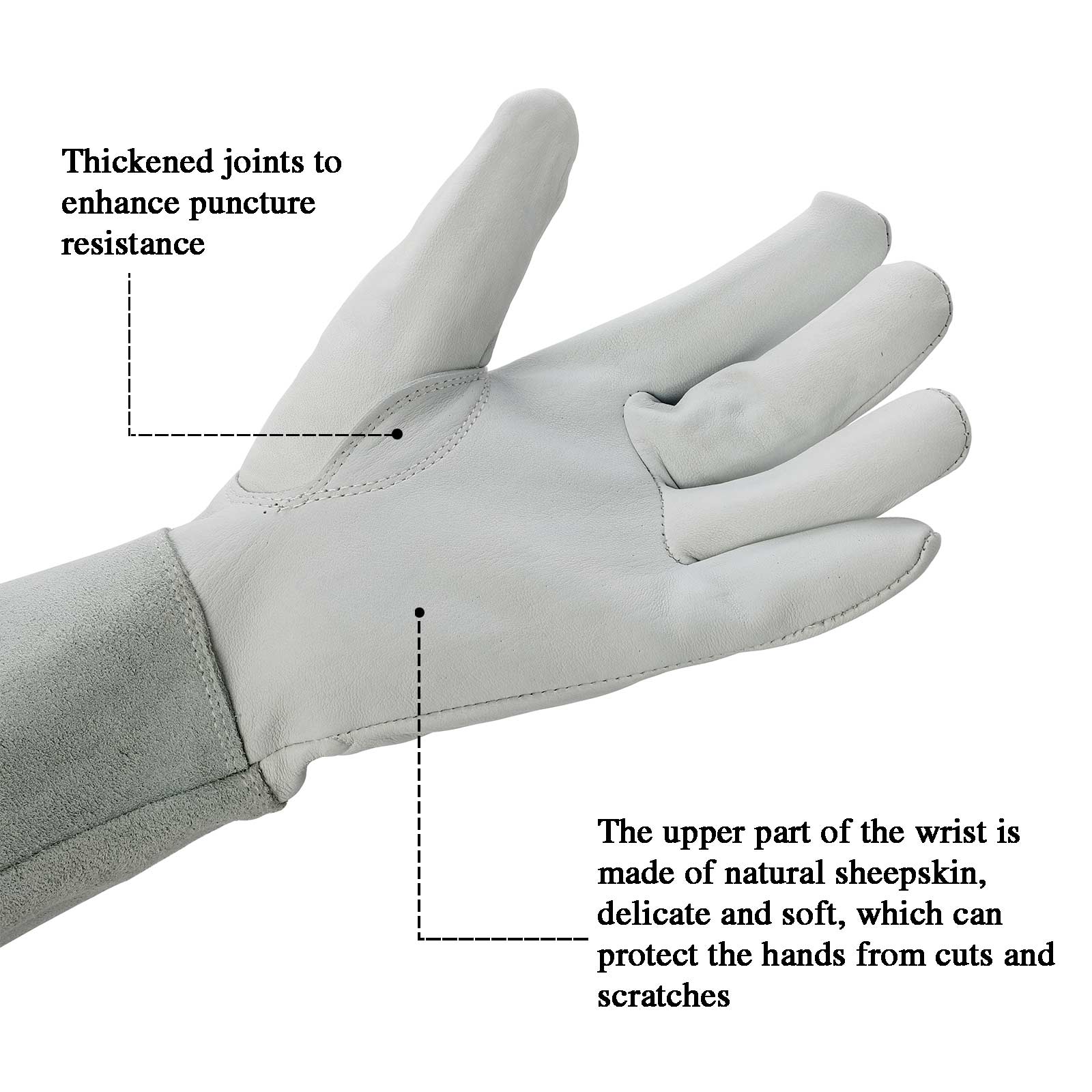 1 Pair Heavy Duty Gardening Rose Pruning Gauntlet ... – Grandado