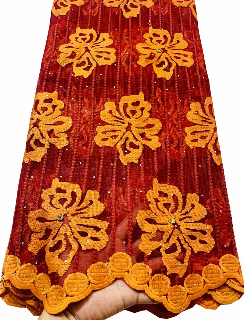 Wine Lace African French Net Lace Fabric 2022 Tull... – Vicedeal