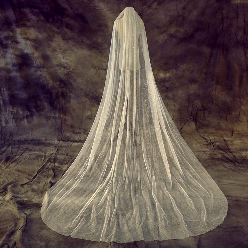 Glitter Woman Bridal Veils 1 layers 300 CM With Me... – Grandado