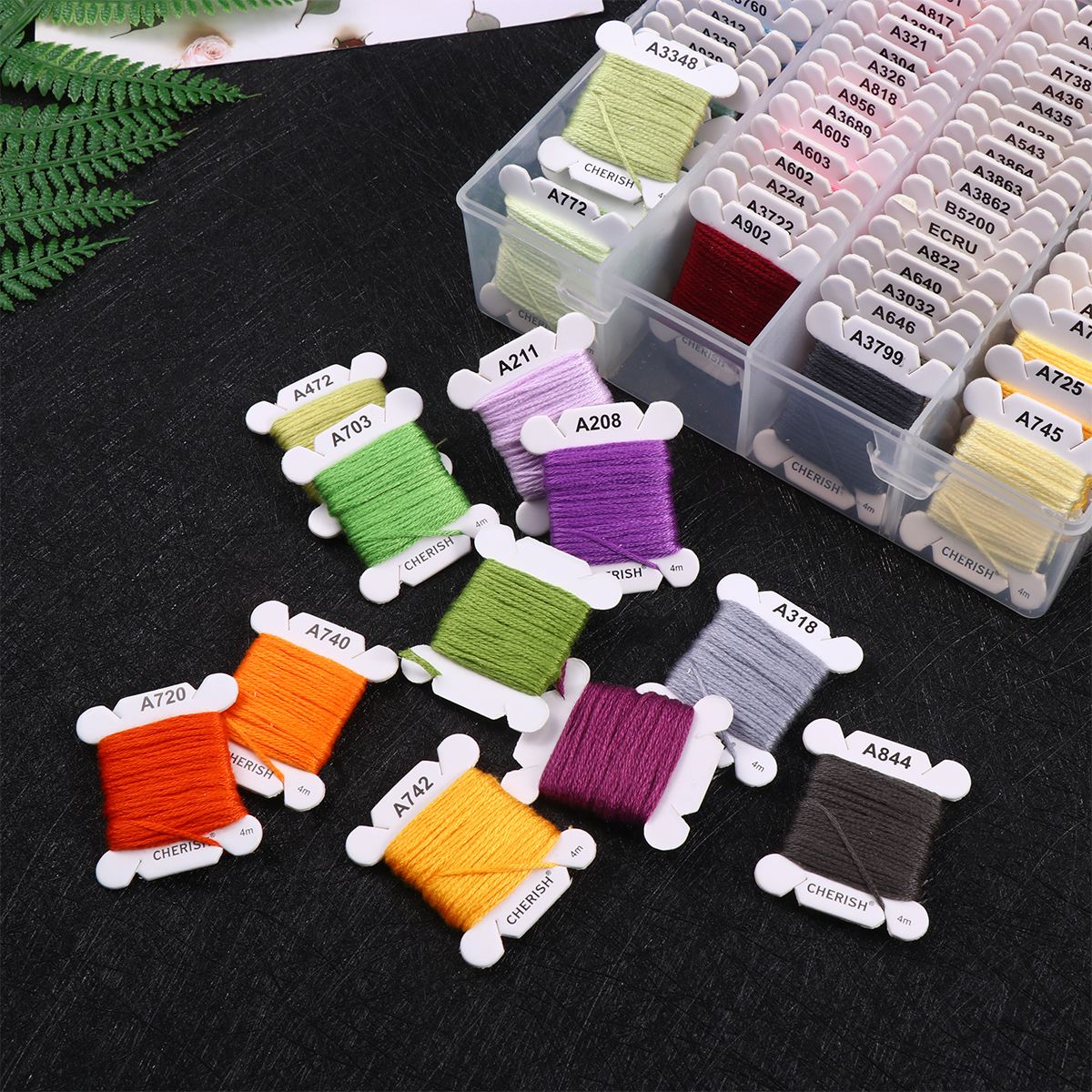 1 Box 80 Color Embroidery Thread DIY Cotton Multi-... – Grandado