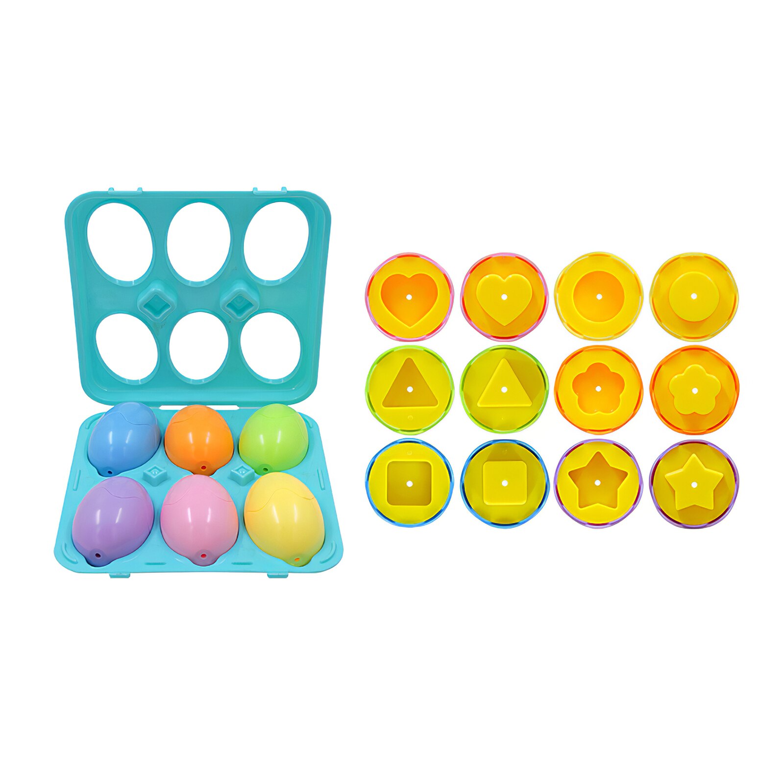 6pcs Simulation Egg Toy Colorful Cartoon Plastic S... – Grandado