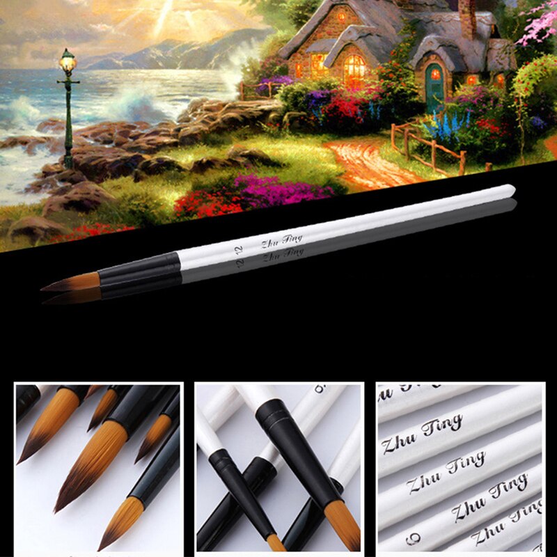 12Pcs/Set Artist Paint Brushes for Acrylic Waterco... – Grandado