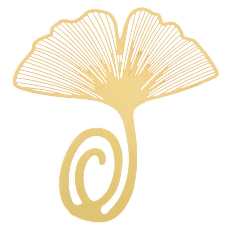 Bookmark ginkgo leaf metal souvenir book reading – Grandado